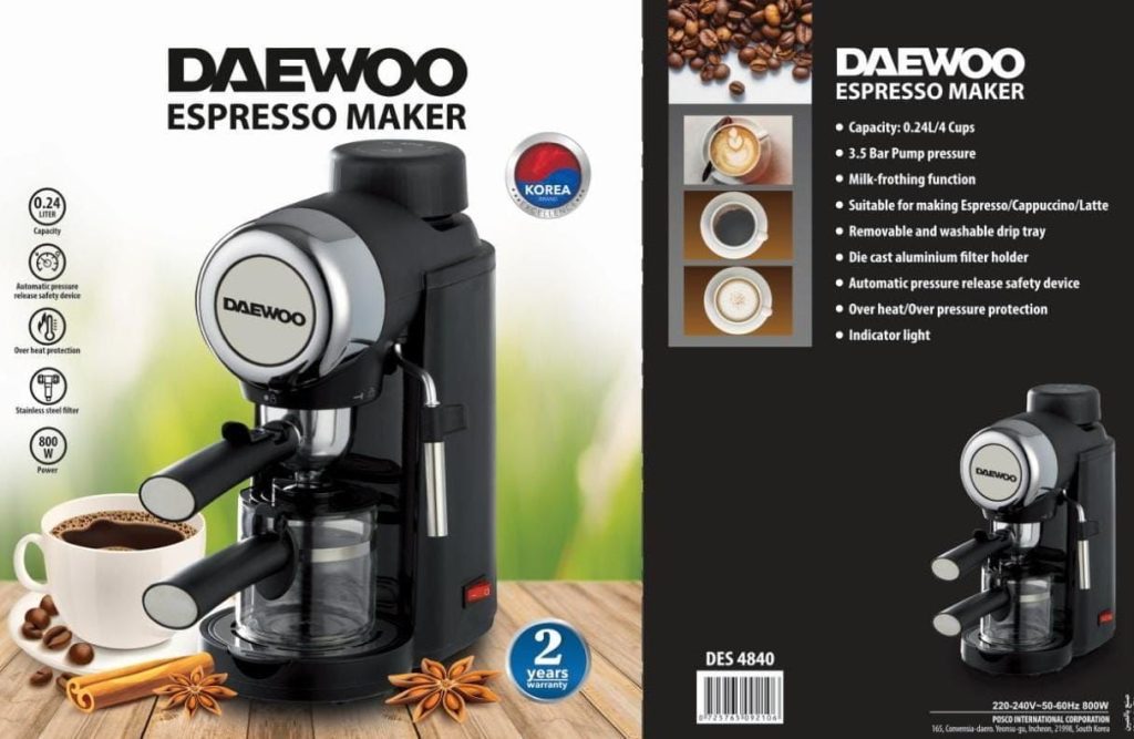 Daewoo Espresso Coffee Maker ~ Good Price Store