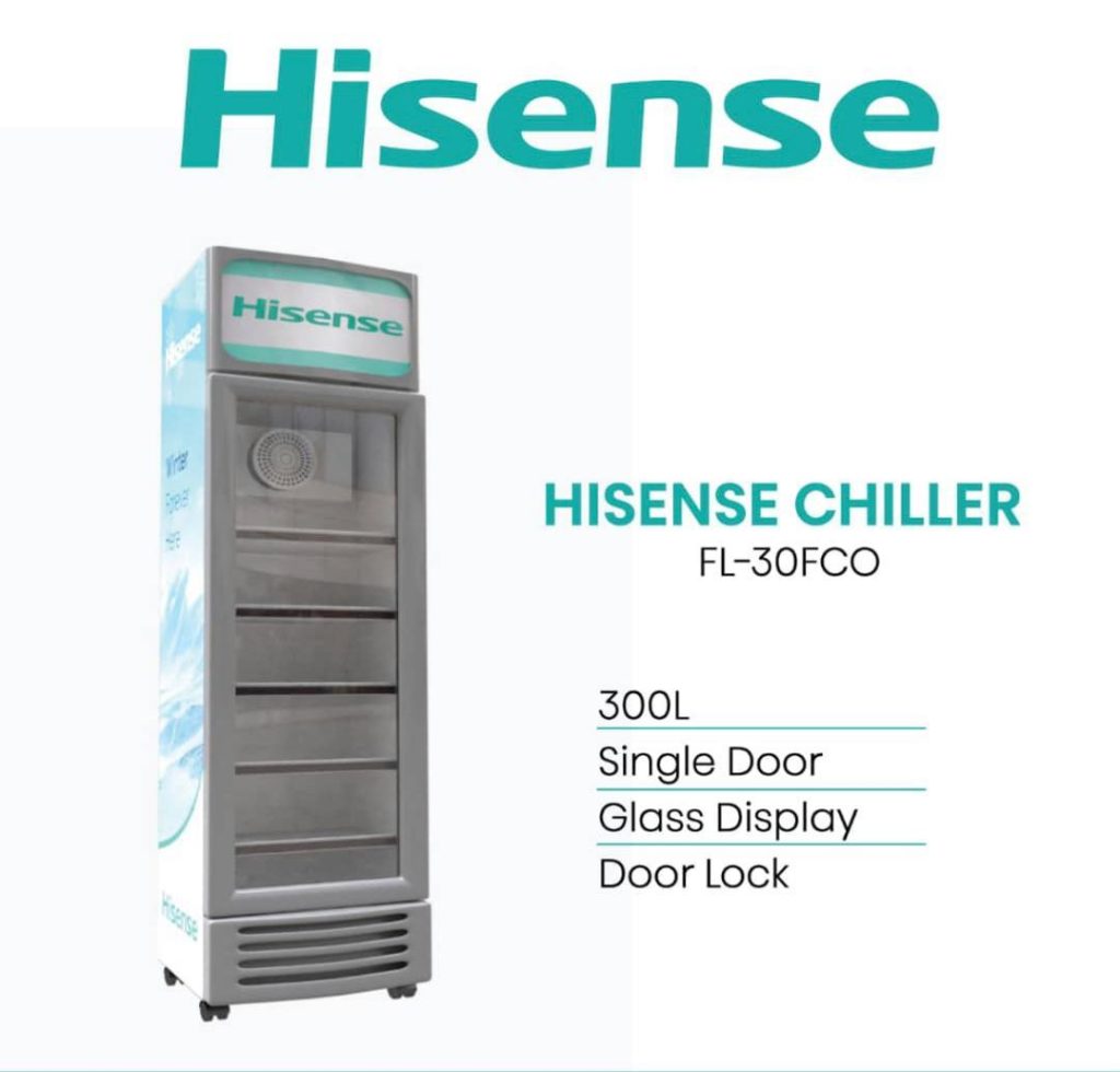 Hisense 300litres Display Showcase Refrigerator ~ Good Price Store