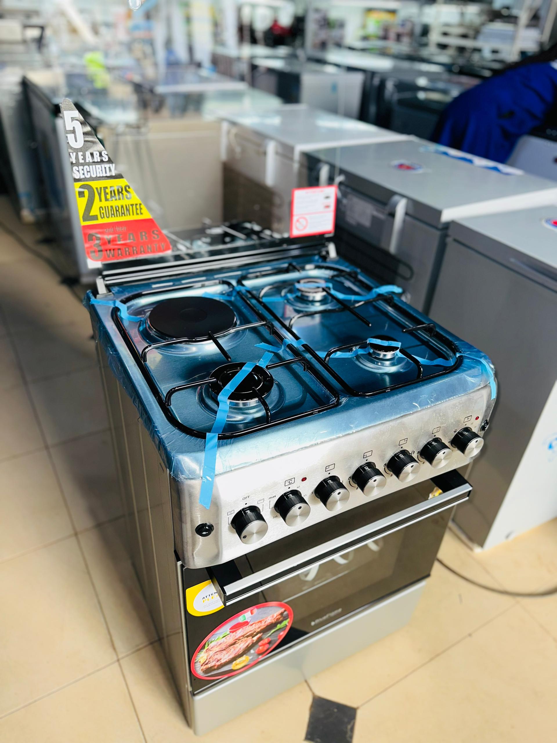 BlueFlame Cooker 3gas 1electric S6031EFRP – L 60x60cm ~ Good Price Store