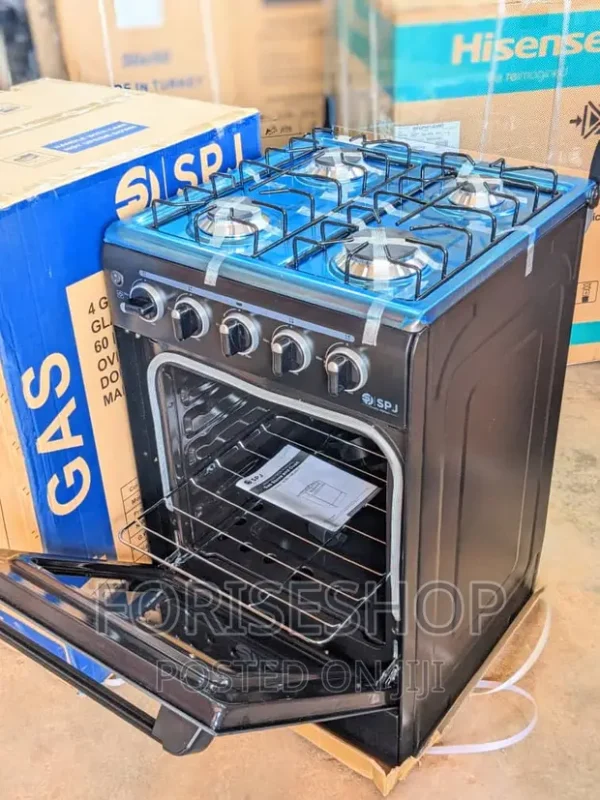 SPJ Full Gas Cooker 50by50cm – Black ~ Good Price Store